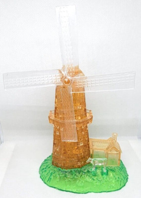 BePuzzled Deluxe 3D Crystal Puzzle Windmill 64 Piece Complete Brain ...