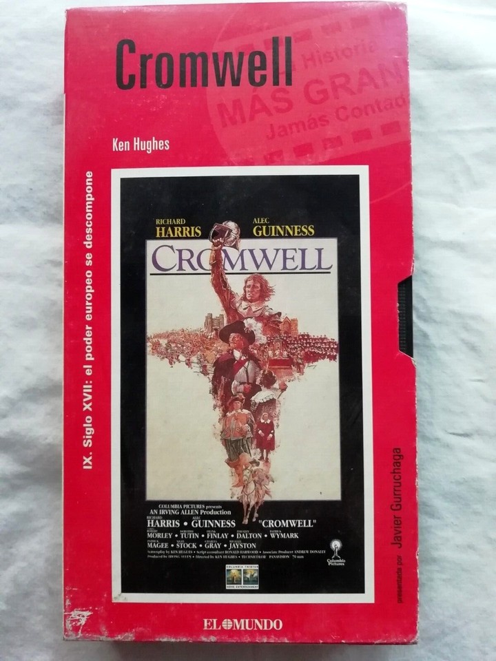 Cromwell VHS Tape Ken Hughes Richard Harris Alec Guinness PAL Spanish ...