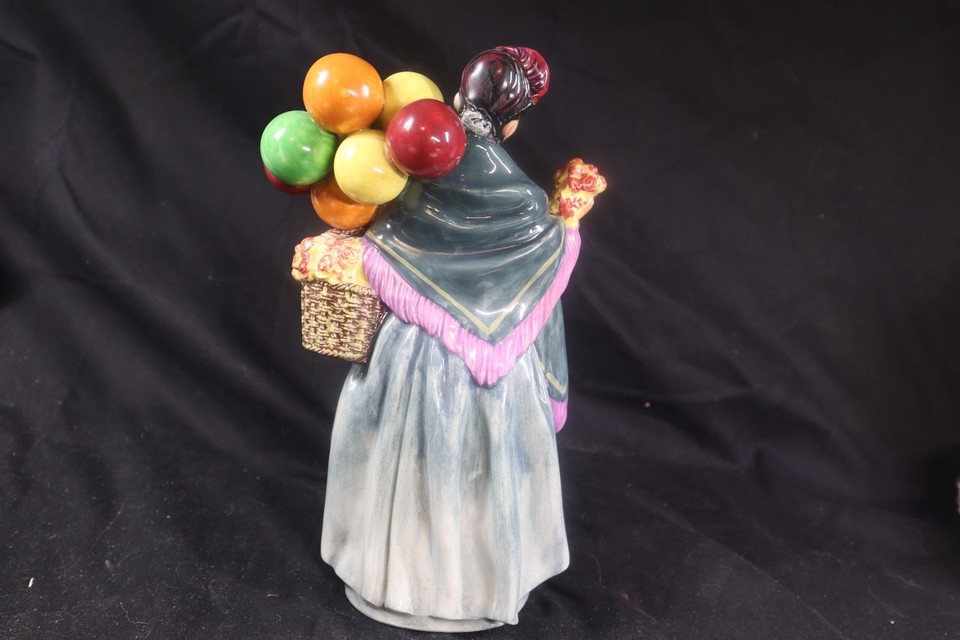 Vintage Royal Doulton Biddy Penny Farthing HN1843 Balloon Lady Figurine ...