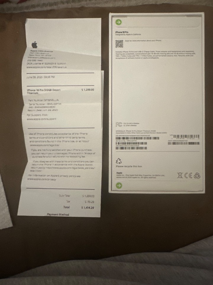 Apple iPhone 16 Pro - 512 GB - Desert Titanium (Unlocked Model A3083 ...