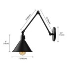 Retro Industrial Swing Arm Wall Sconce Light Lamp Adjustable Switch ...