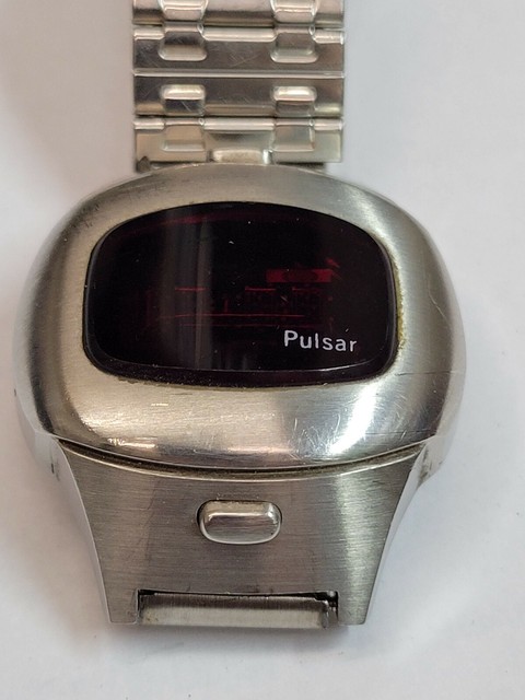 Pulsar P4 Executive Digital Very RARE No Magnet Vintage Stainless Steel ...