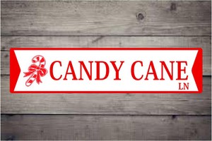 Candy Cane Lane ALUMINUM STREET SIGN Free shipping Christmas Decor | eBay
