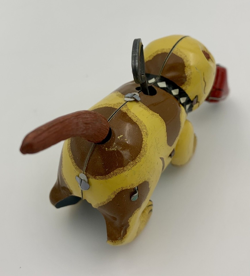 Vintage Mid Century Wind Up Dog Toy Collectible - Movable with a ...