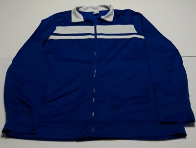 Starter Mens Size XL Full Zip Blue White Striped Track Jacket ...