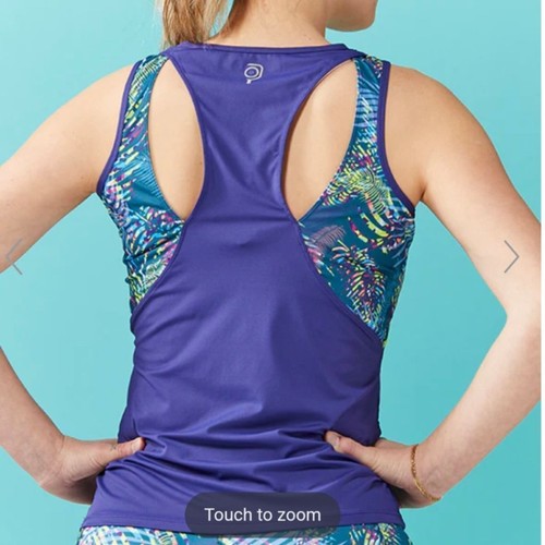 Baddle Womens Athletic tank top. 2-in-1 Split Pickleball workout top ...