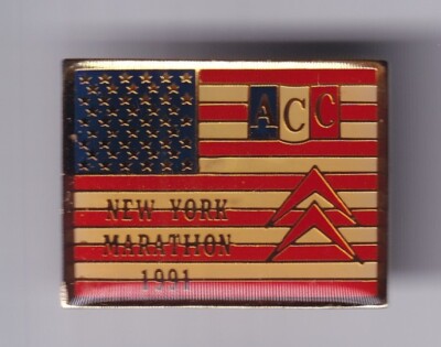 RARE PINS PIN'S .. AUTO CAR CITROEN TEAM ACC MARATHON NEW YORK USA 1991 ...