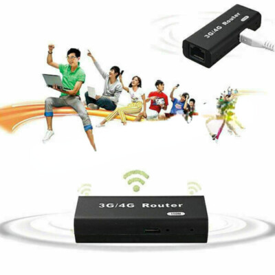 1pc Portable 3G/4G WiFi Hotspot 802.11b/g/n 150Mbps RJ45 USB Wireless ...