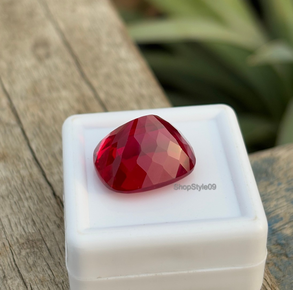 “8.85 Ct Natural Red Ruby Cushion Cut 15.3x12.6x10.5 mm Luxury Ring ...