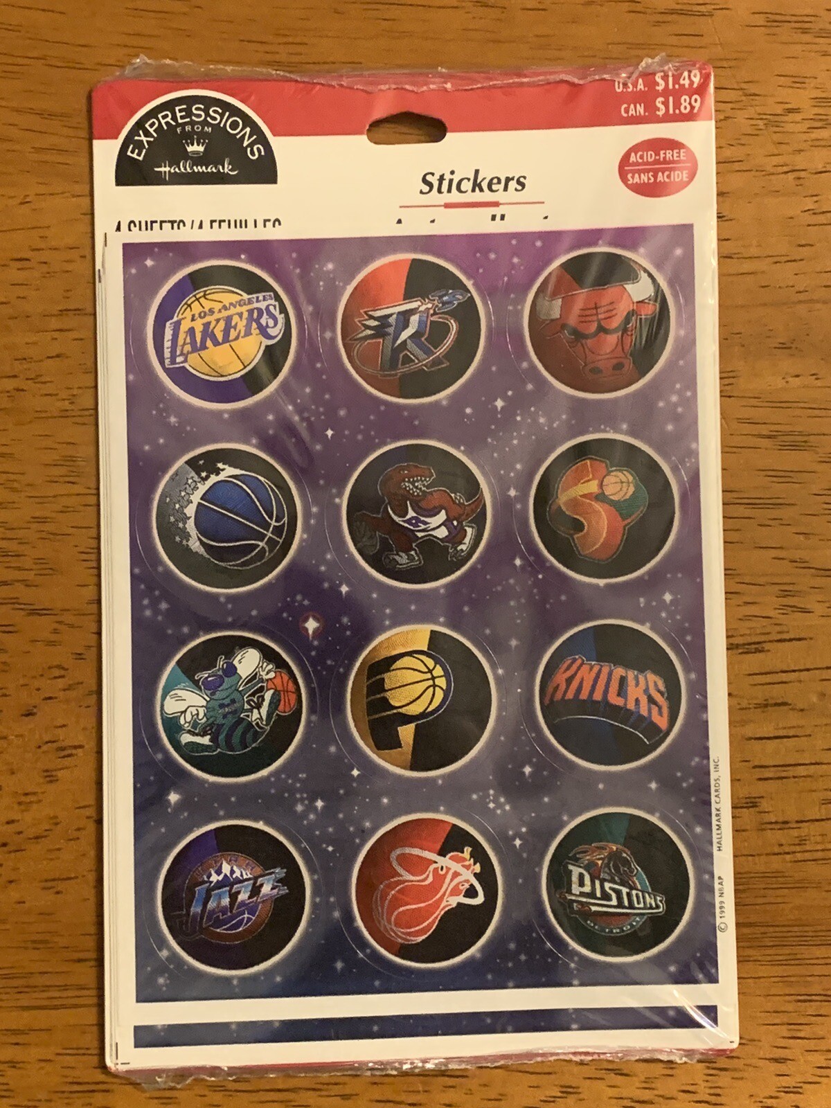 Expressions From Hallmark NBA Stickers 1999 Vintage NEW SEALED RARE | eBay