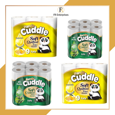 Cuddle Panda Toilet Rolls, Gentle Clean, Classic or Aloe Vera 3Ply ...