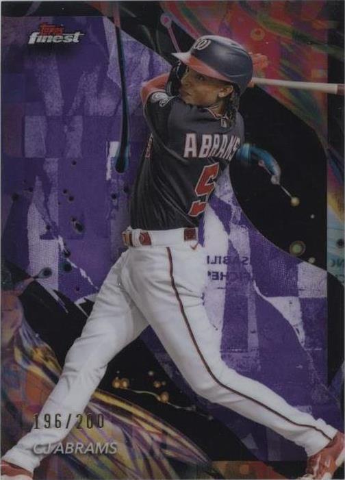 2024 Topps Finest - Uncommon C.J. Abrams #157 Purple Refractor /200 for ...