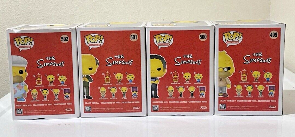 Funko POP! The Simpsons [#499, 500, 501, 502] NEW Lot of 4 | eBay