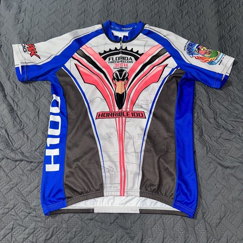 HAWK RACING HORRIBLE 100 CYCLING JERSEY FULL ZIP MEN'S XXL | eBay