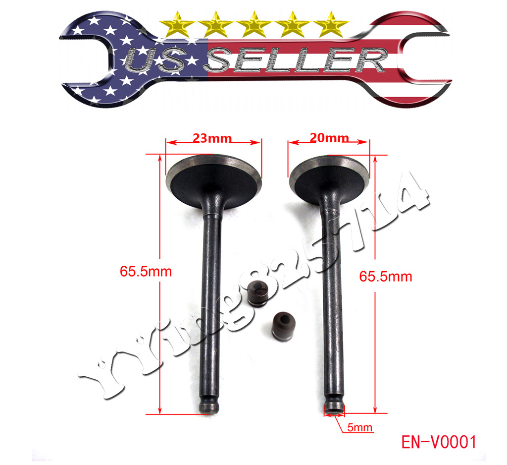 Intake 23mm & Exhuast 20mm Valves Engine Head Parts 110cc 125cc Sunl ...