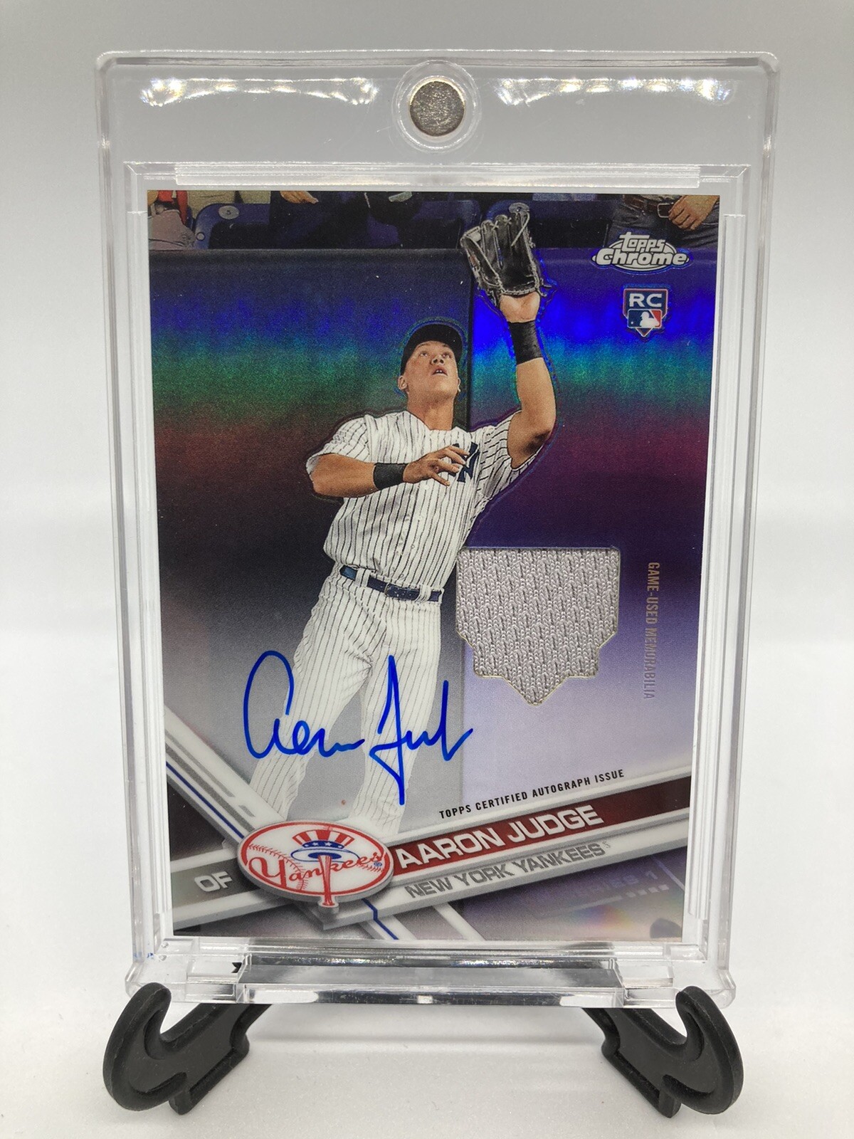 Aaron Judge Auto SP /30 Relic Autograph 2020 Topps 1 Card Pop Game Used ...