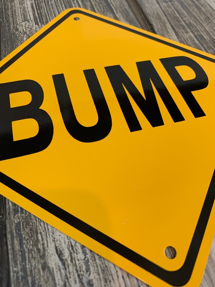 BUMP Metal Caution Yellow Road Sign 6"x6" (NEW) | eBay