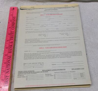 * Vintage - 1992 - Pa Game Commission - BOOK for REPLACING Hunting ...