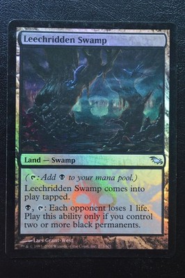 Magic The Gathering MTG LEECHRIDDEN SWAMP FOIL Shadowmoor LP Lightly ...