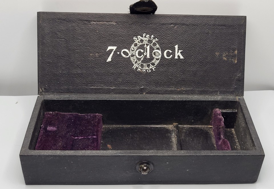 Vtg 7 O'clock Pre Gillette Safety Razor Shipper French Single Edge ...
