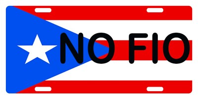 Puerto Rico Flag NO FIO 6" X 12" License Plate PR Boricua Sign Emblem ...