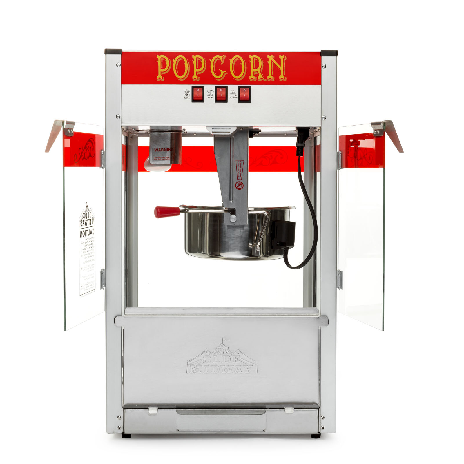 Commercial Popcorn Machine Maker Popper Countertop Style Large 12-Ounce ...
