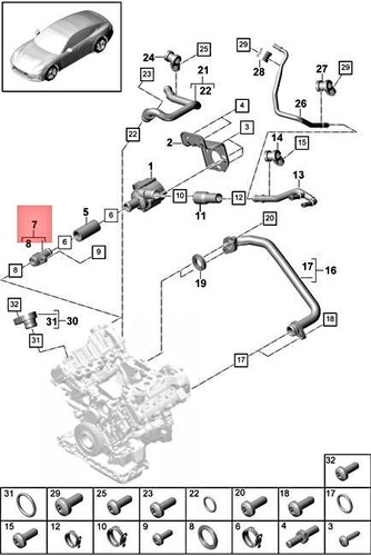 Genuine PORSCHE Cayenne Macan Panamera Connection Piece 9A712115900 | eBay