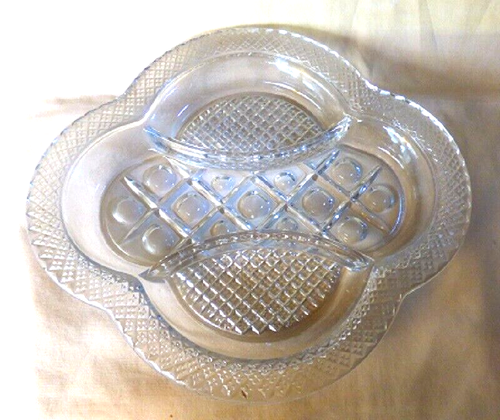 Vintage 1932-84 Imperial Glass 3 part Divided Relish 9 1/2" Cape Cod ...