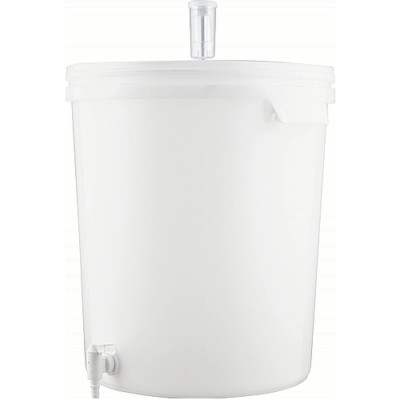 8 Gallon Fermenting Bucket with Spigot, Lid & Air Lock Homebrew Beer ...