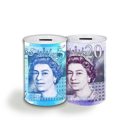 Money Bank Tin Pack Money Coin Jar Pound | Grelly UK