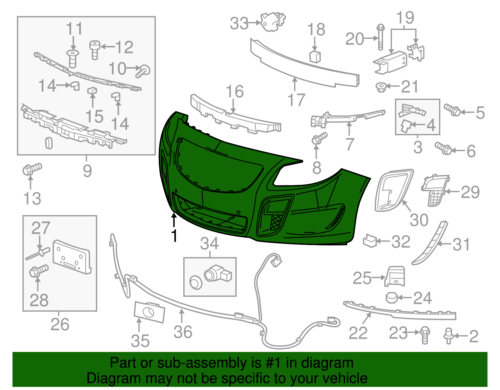 GM Front Bumper Cover 22741024 | eBay
