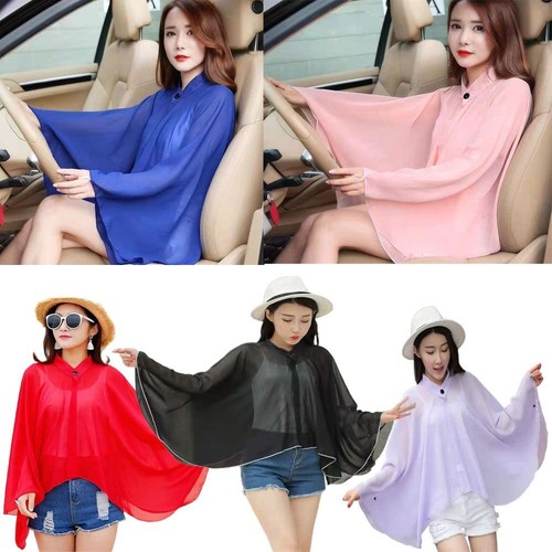 Sun Protection Shawl Sunscreen Shawl Driving Cycling Shawl Wrap Outdoor ...