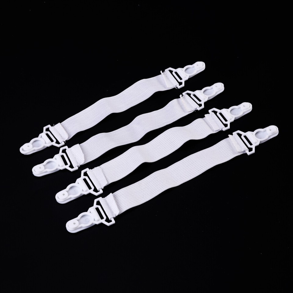 4 Pcs Fastening Belt Hook Mattress Clips Button Style Elastic Garters ...