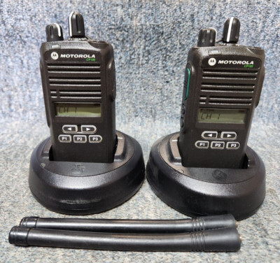 Set of 2 Motorola CP185 VHF Radio 136-174 Mhz VERY GOOD - Tested buy 1 ...