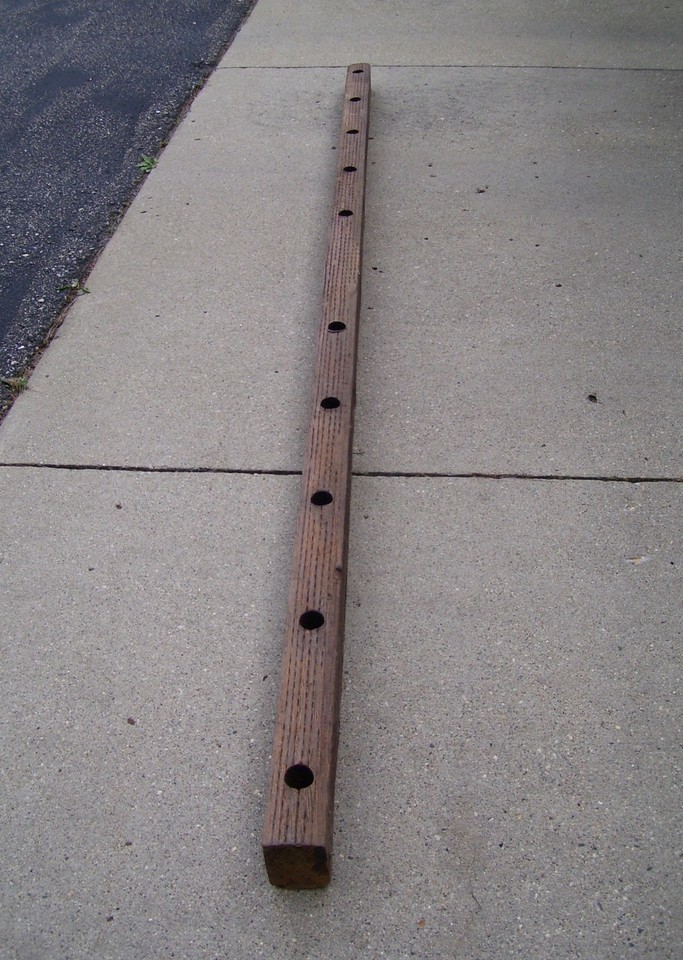 telephone /telegraph pole 10 hole cross arm for glass insulator "cross ...