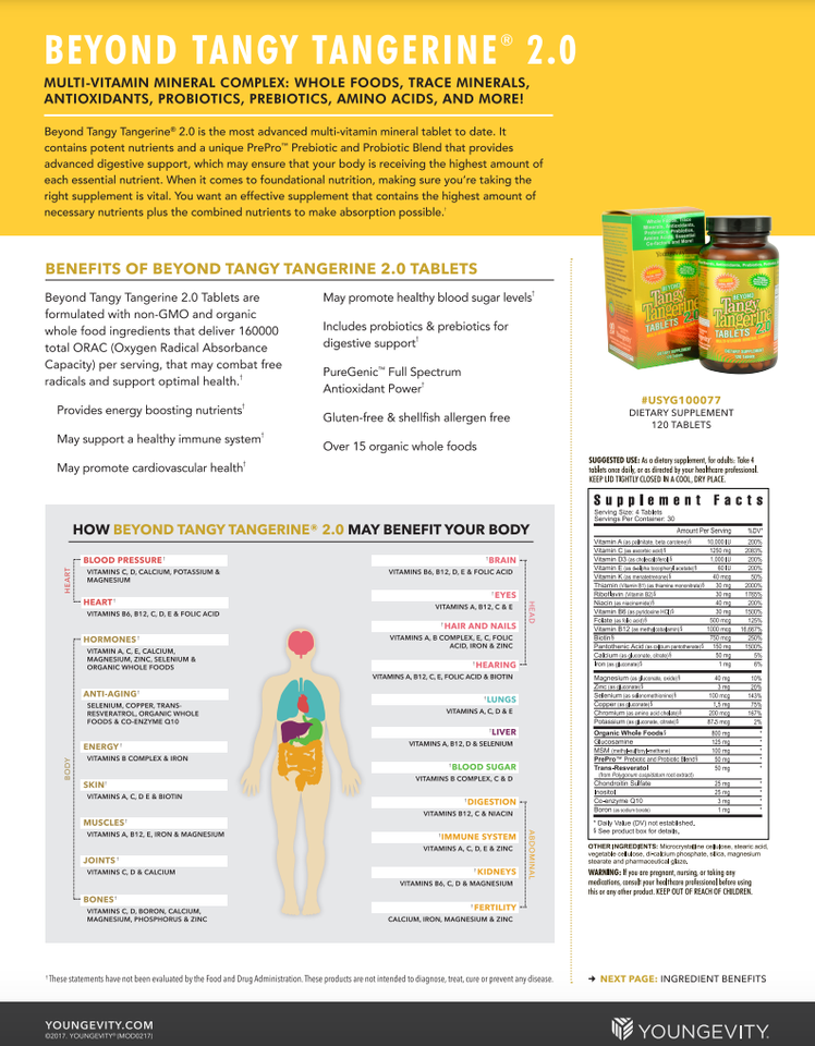 Youngevity's Beyond BTT 2.0 Tablets - 120 Tablets (2.5 formula) | eBay UK