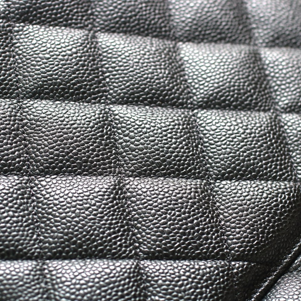 CHANEL Near Mint Standard CC Black Matelasse Quilted Matt caviar skin ...