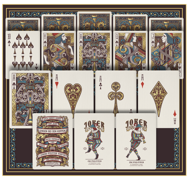 Pied Piper Playing Cards: Hameln Collector Set - 1 Cold Foil, 1 Gilded ...