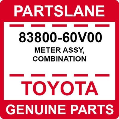 83800-60V00 Toyota OEM Genuine METER ASSY, COMBINATION | eBay
