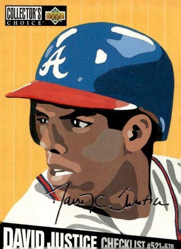 1994 Collector's Choice #325 David Justice Silver signature | eBay