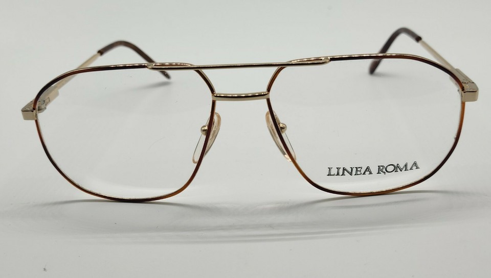 LINEA ROMA FRANCO 56 EYEGLASSES FRAME FRANCE GOLD-TONE. $199.50. | eBay