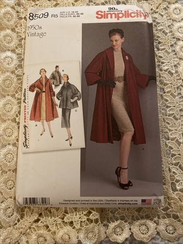 Simplicity Pattern 8509 Size 14-22 / NEW UNCUT Factory Folded | eBay