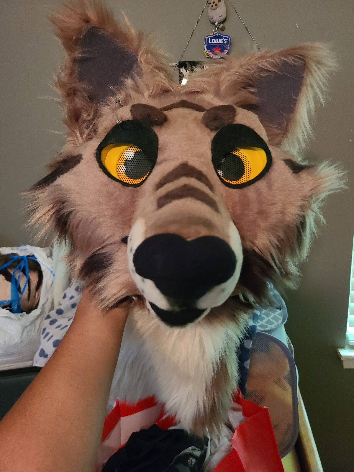 Fursuit Mini Partial Thylacine With Art - Gem