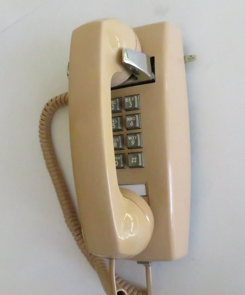 Western Electric Beige 2554 touch tone wall phone works | eBay