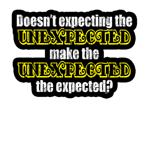 2 x Large Car Stickers - doesnt expecting the unexpected Decal Bumper ...