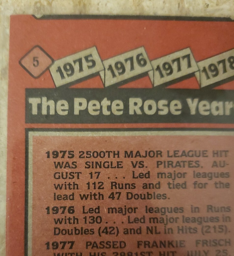 Topps Error Baseball Card Pete Rose Miscut | eBay