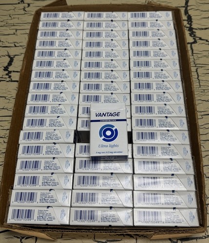 51 VTG Vantage Ultra Lights Empty Cigarette Box Lot Used Rare Retro ...