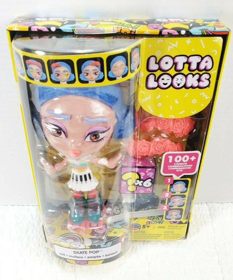 NEW 2019 Lotta Looks Doll Skate POP Surprises Mattel Facial Expression ...