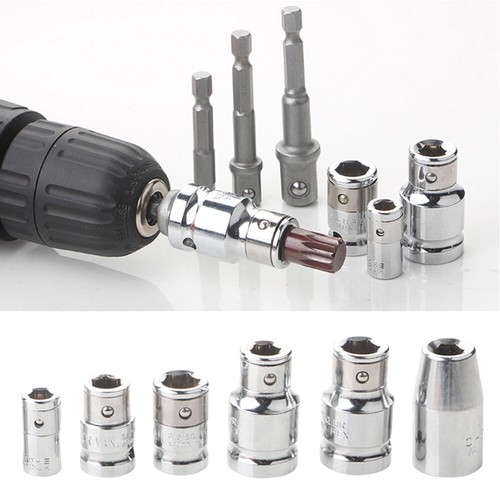 1/4 3/8 1/2 Ratchet Socket Adapter Hex Bit Holder Converter For ...