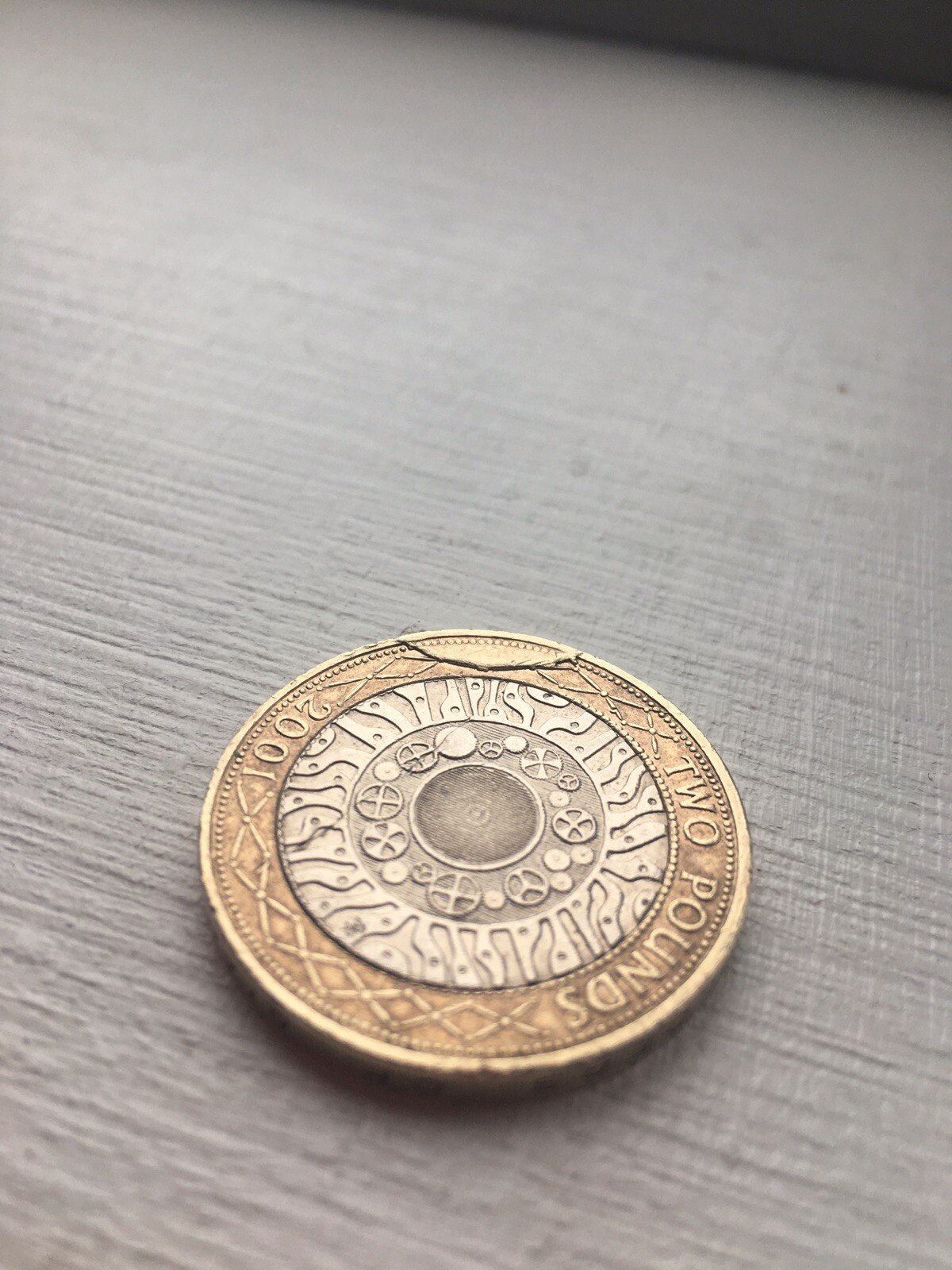 2001 Two Pound £2 Mint Error Coin Miss Strike Overlapped Rare ...